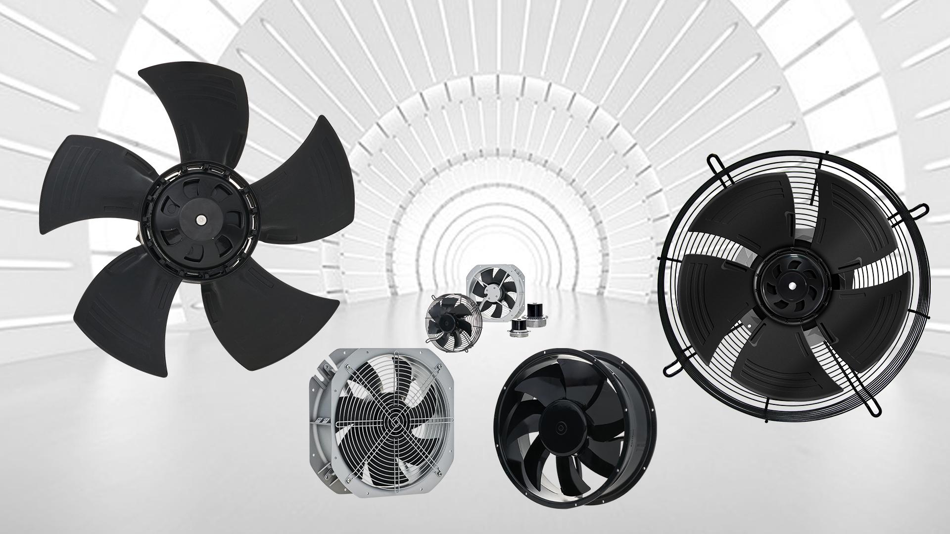 450x140 mm 230V EC Axial Ventilation Exhaust Fan with Guard Grille ...